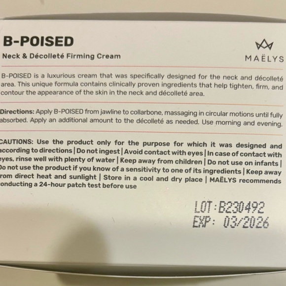 MAYLEY | Bath & Body | Maelys Be Poised New In Box Neck Chest Chin ...